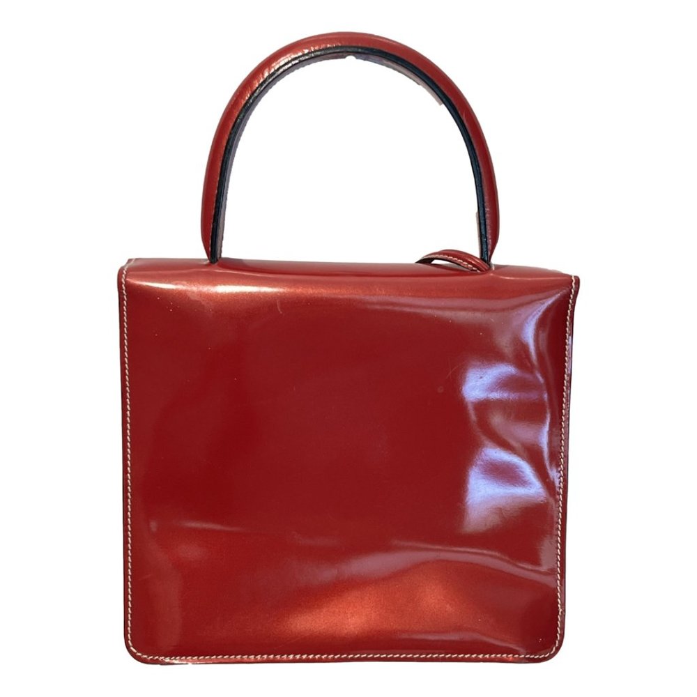 Loewe Red Leather Slip Buckle Kelly Style Top Handle … - Gem